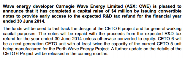 Carnegie completes $4 million capital raise to accelerate CETO 6 ...